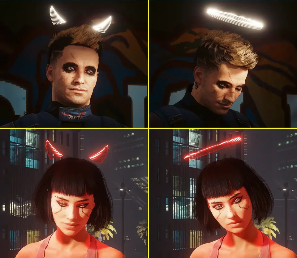 赛博朋克2077全息面罩第一期【男女】【美化】【太空舱商店】v25.7.29号更新下载-赛博朋克2077外观模型mod-玩家动力