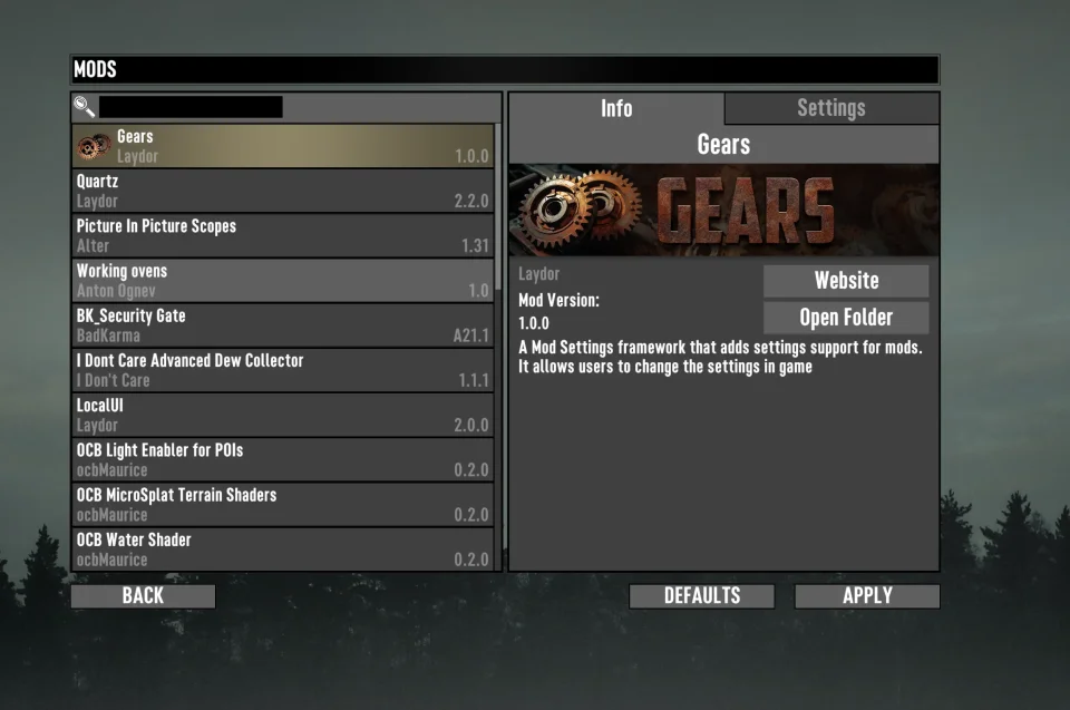七日杀Gears前置v1.0.0下载-七日杀前置mod-玩家动力